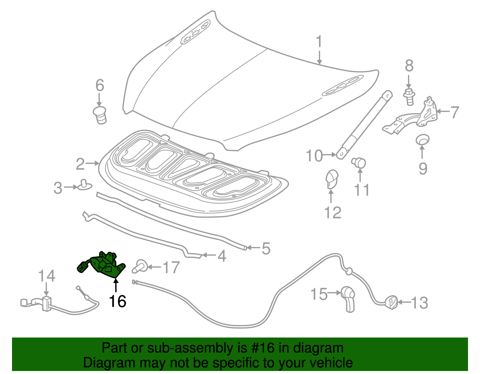 2016-2020 Buick Envision Engine Hood Switch 84169355 | Capital Chevy Parts