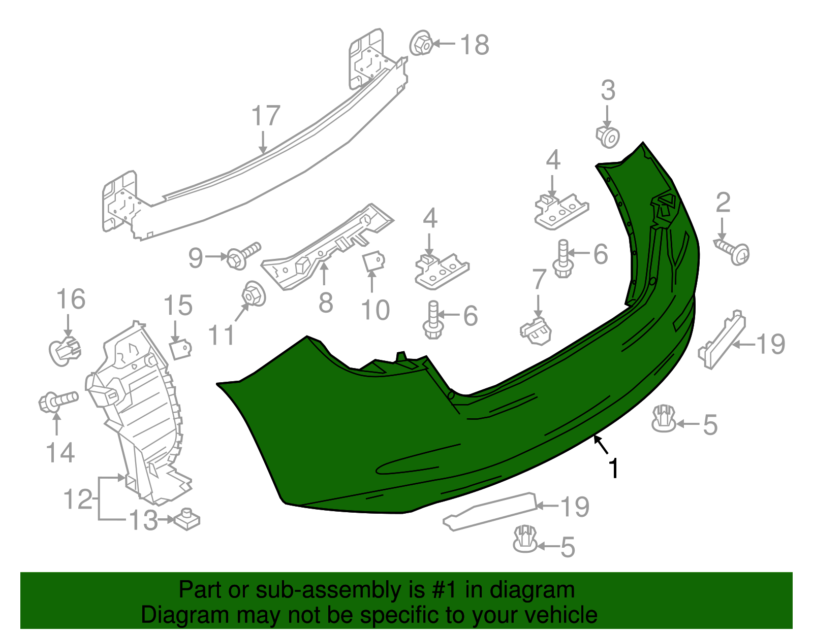 Toyota Parts Cover Rear Bumper 52159-WB003 | Toyota Parts|Toyota Online ...
