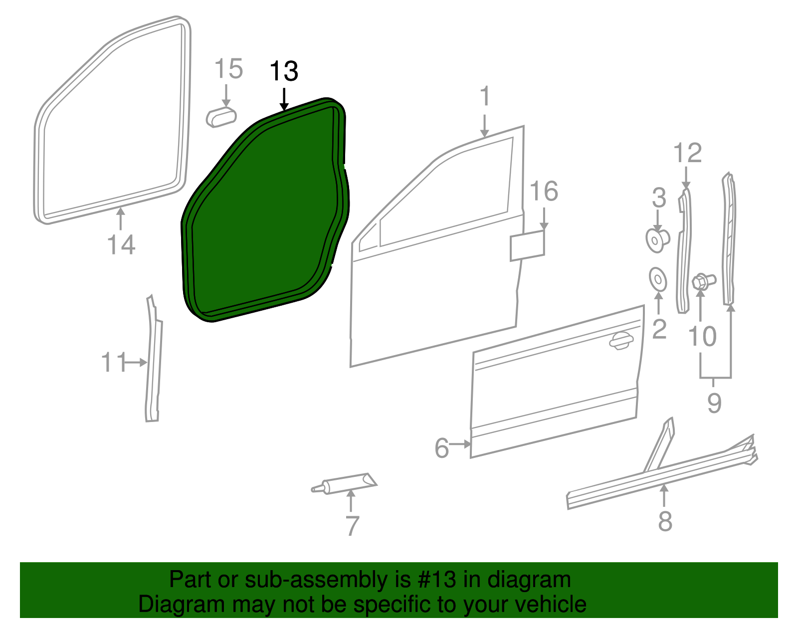 2005-2014 Volkswagen Jetta Door Weather-Strip 1K5-837-702-B-5AP | VW ...