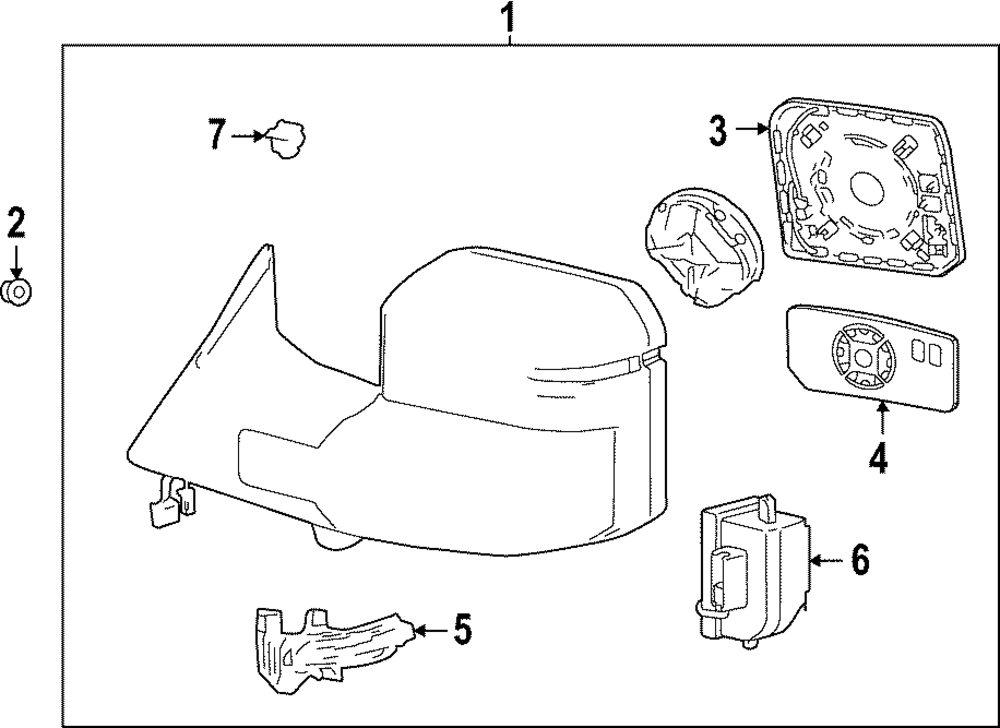2022-2024 Toyota Tundra Mirror Assembly DRIVERS SIDE 87940-0C700 ...