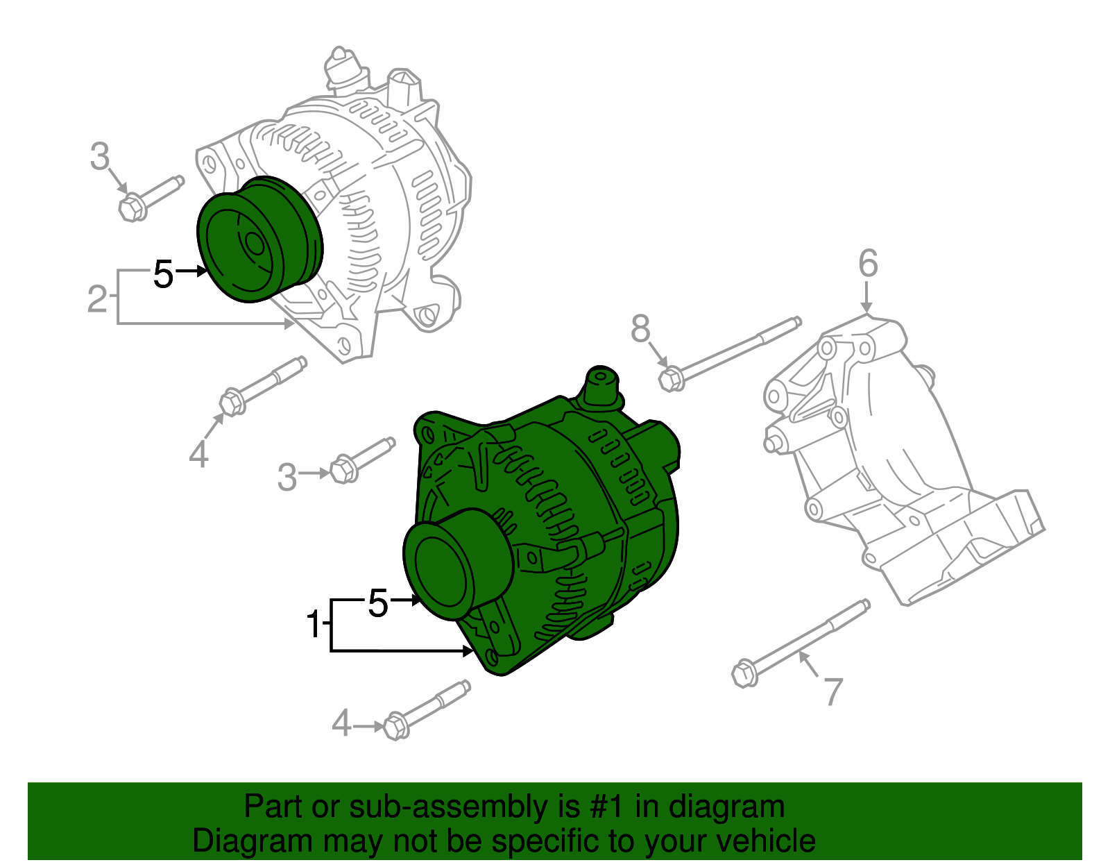 OEM Ford Alternator For 2017-2022 Ford - Part No. HC3Z-10346-C | Karl ...
