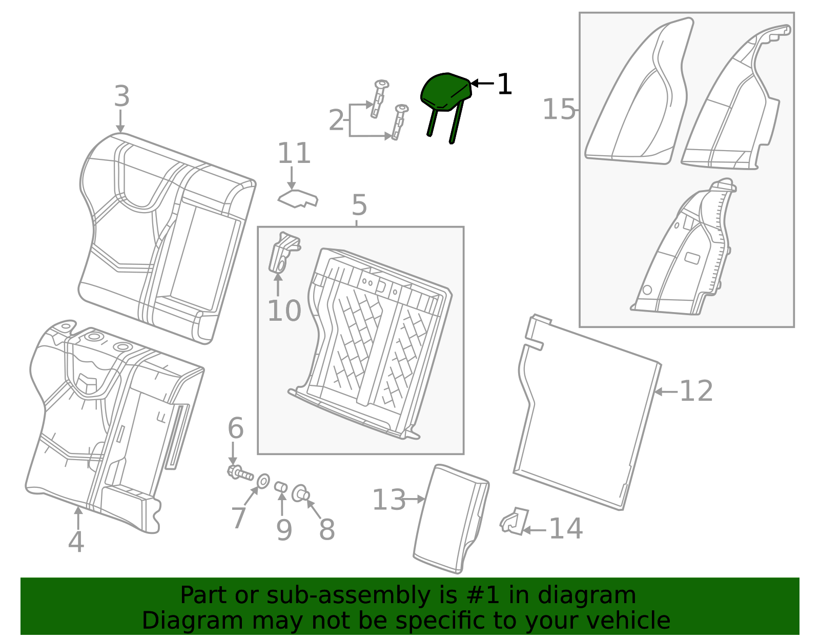2020-2025 Cadillac CT5 Headrest 84724393 | Capital Chevy Parts