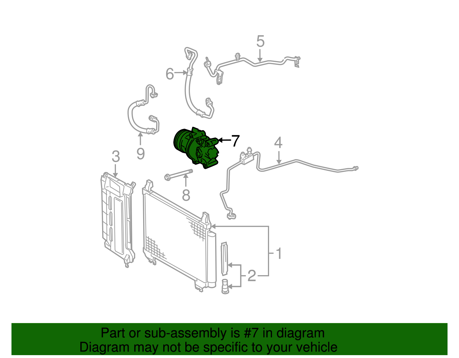 2007-2012 Toyota Yaris Compressor Assembly 88310-52481 | OEM Parts Online