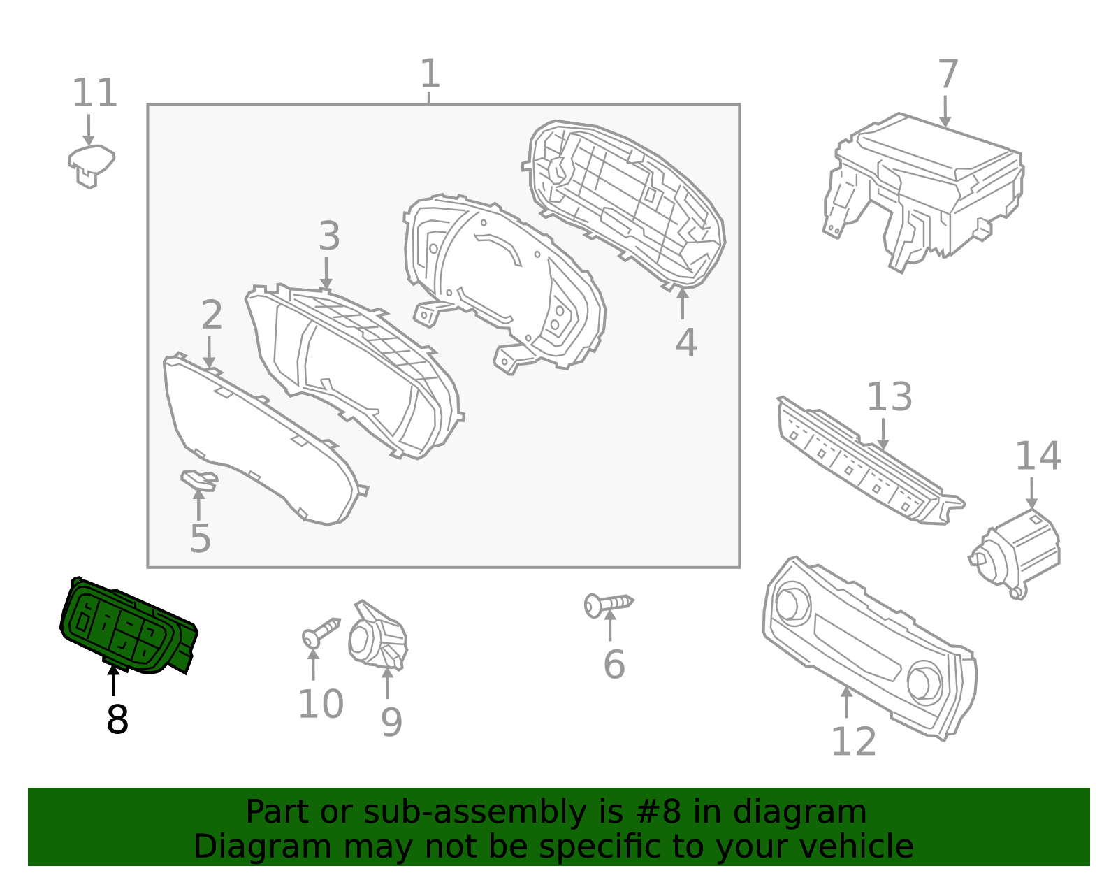 2019-2020 Hyundai Santa Fe Instrument Light Rheostat 93700-S2050-NNB ...