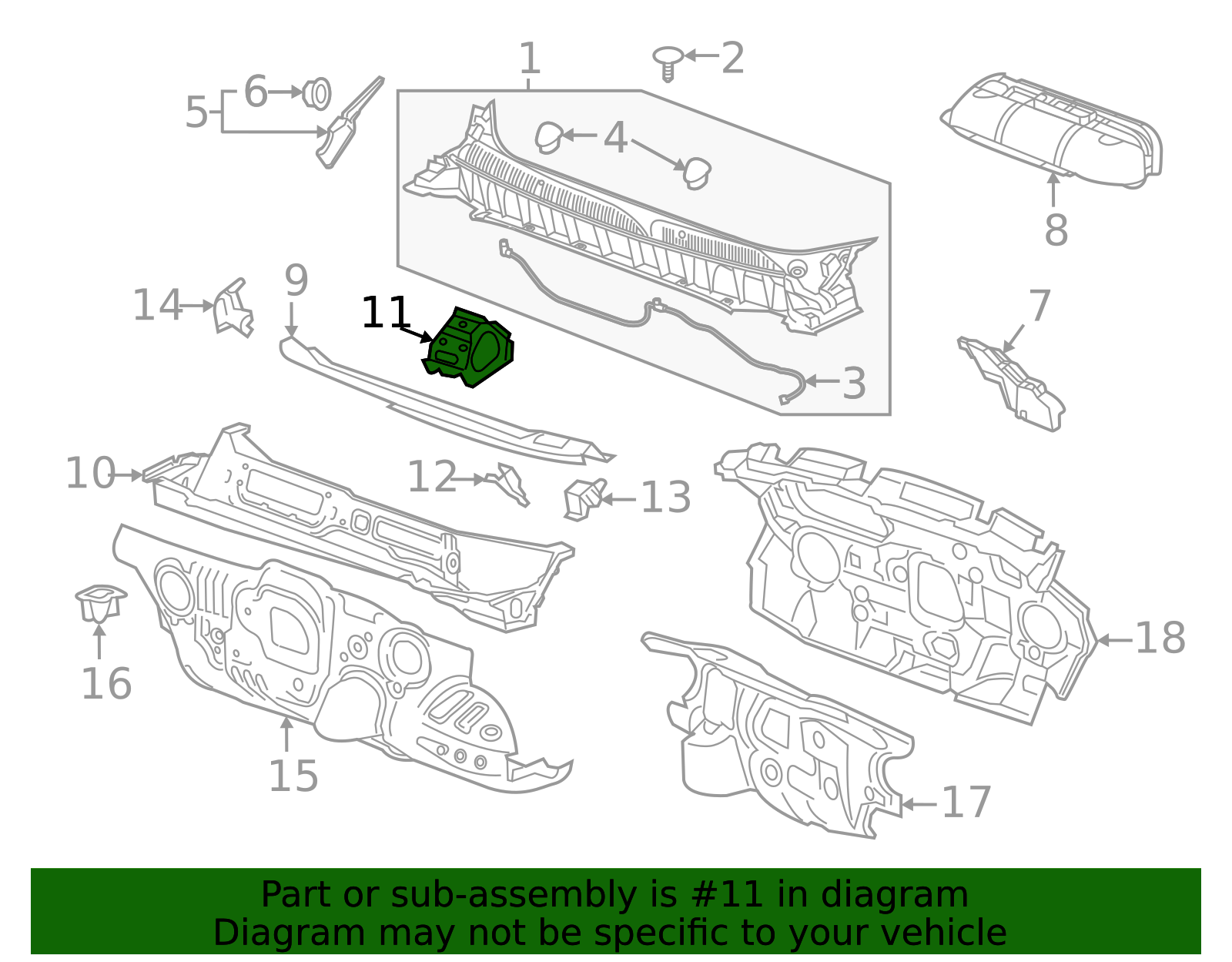 23356659 - High-Quality Inner Plenum Panel Bracket for AutoNation Parts