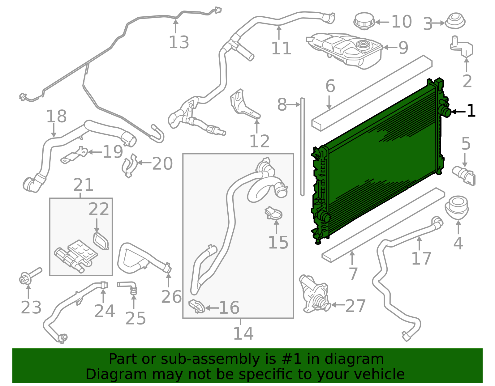 2015-2023 Ford Radiator EJ7Z-8005-C | Awesome Parts Ford