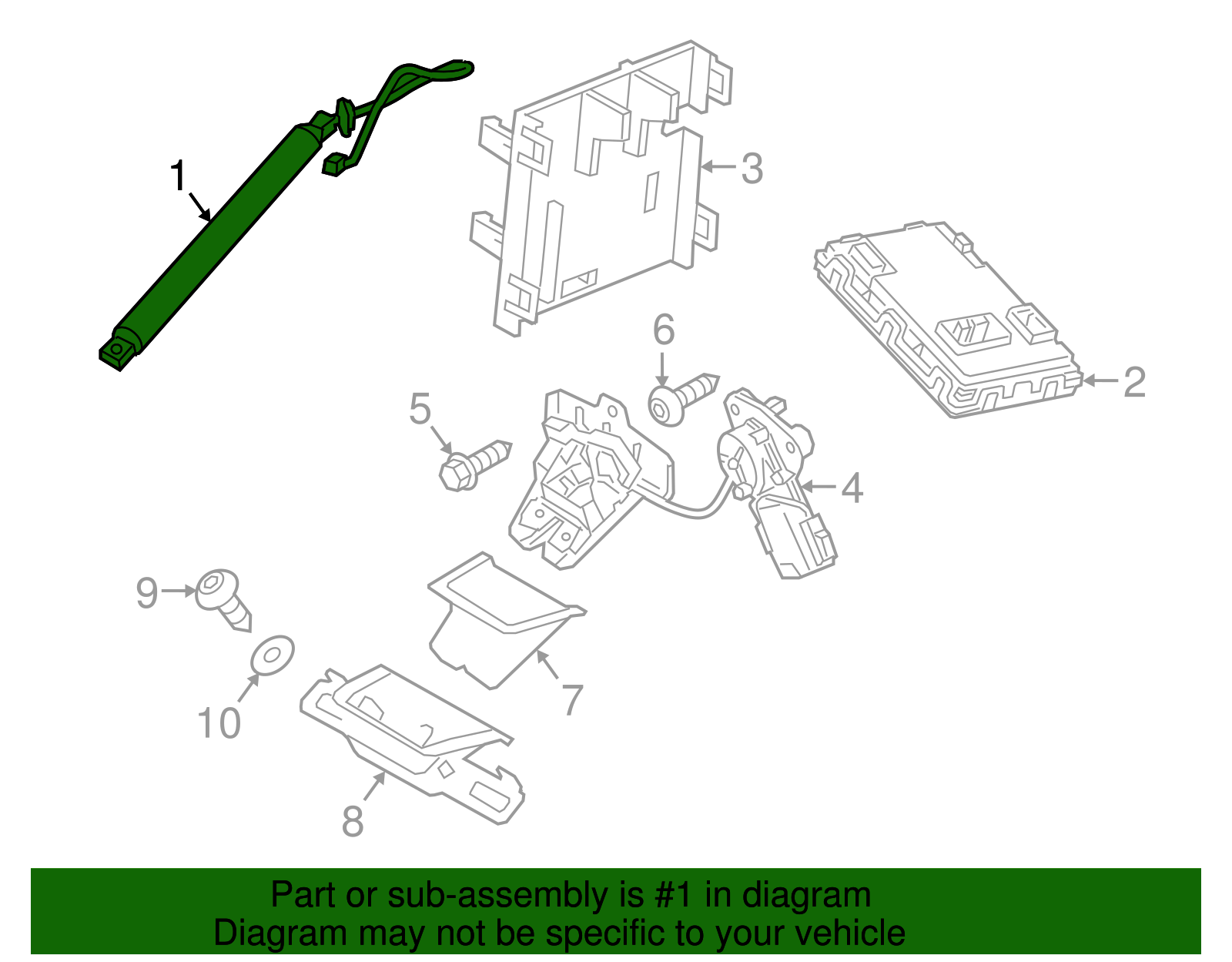 2019-2025 Volvo XC60 Strut Cylinder 32384407 | Genuine Volvo ...