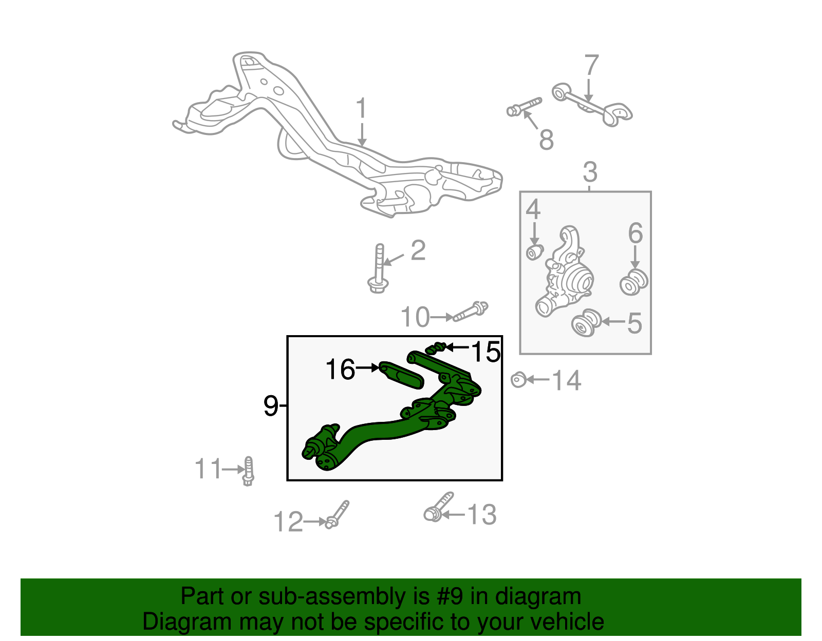 52371-SCV-A02 - 2007-2011 Honda Element - Arm L Rear Trailing | Genuine ...