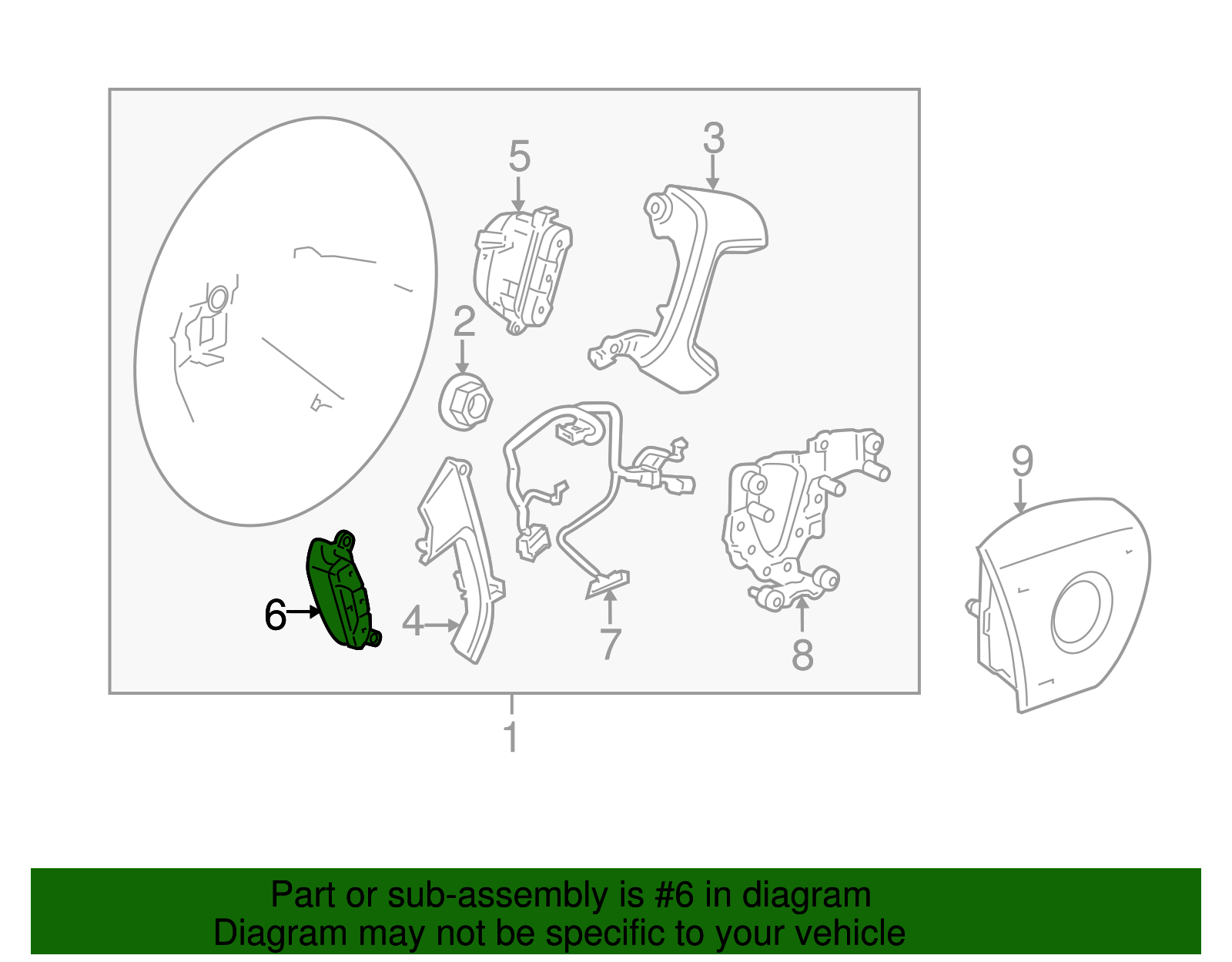 2006-2014 GM Dark Titanium Cruise Control Switch 15824107 | OEM GM Parts