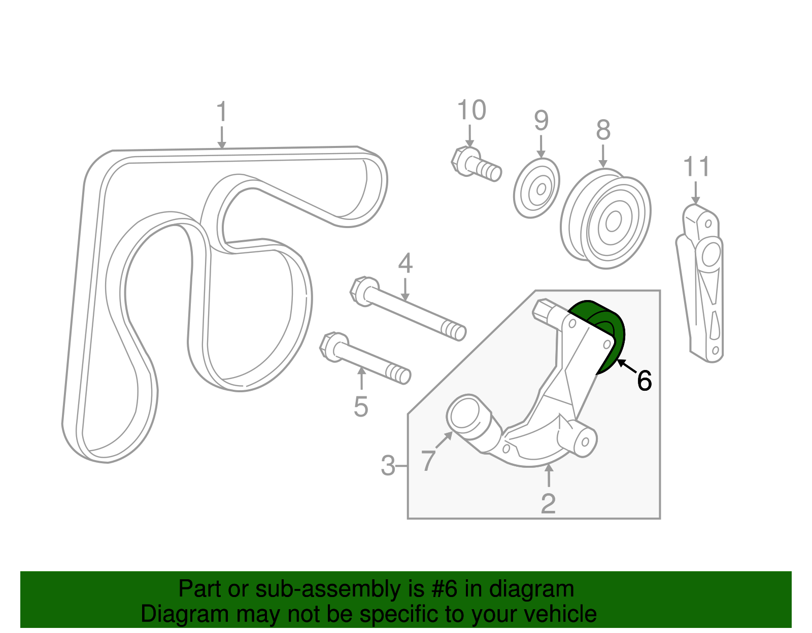 31189-R0A-015 - Accessory Drive Belt Tensioner Pulley 2013-2025 Honda ...