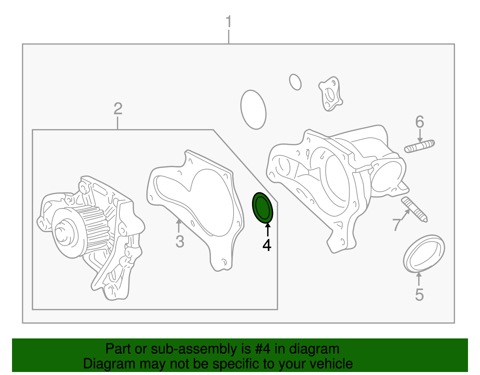 90301-37005 - Engine Water Pump Gasket - 1985-2015 Toyota | Nucar ...