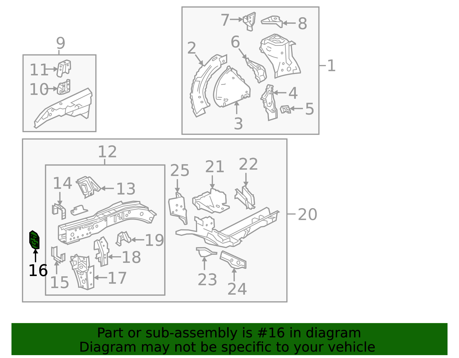 84461490 - High-Quality Passenger Side Frame Rail End for 2019-2025 GM ...