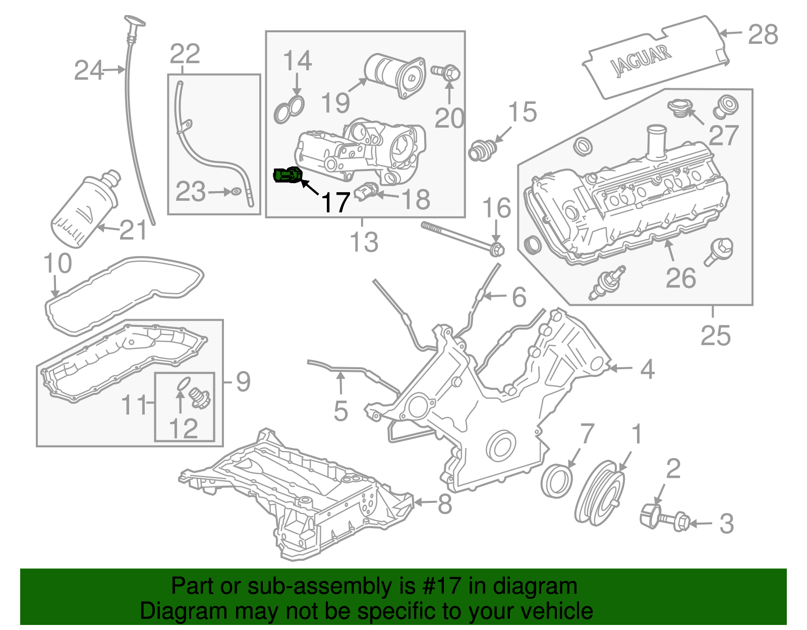 1997-2010 Jaguar Coolant Temp Sensor XR858700 | OEM Parts Online