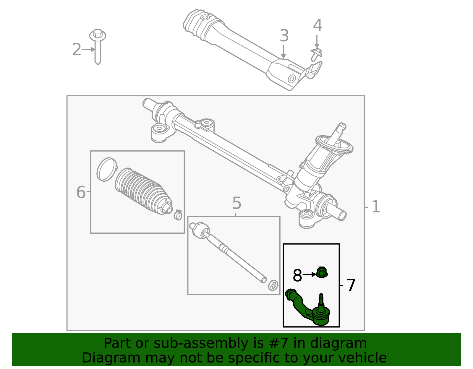 MCF-2513 - Motorcraft™ Outer Tie Rod - 2020-2025 Ford | Eastgate Ford Parts