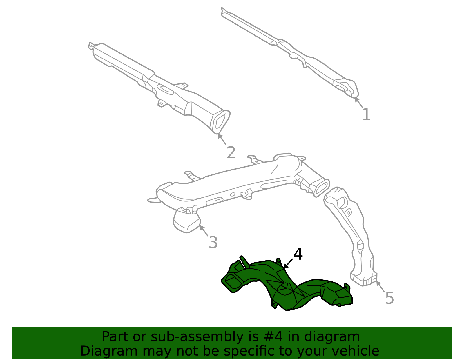 2001-2007 Toyota Sequoia Instrument Panel Air Duct 87214-0C010 ...