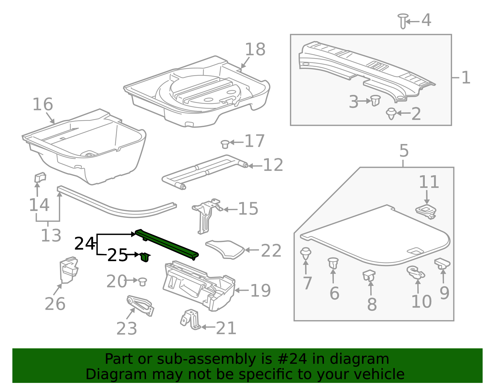20830668 - 2010-2016 Cadillac SRX - Dune Passenger Side Load Floor Rear ...