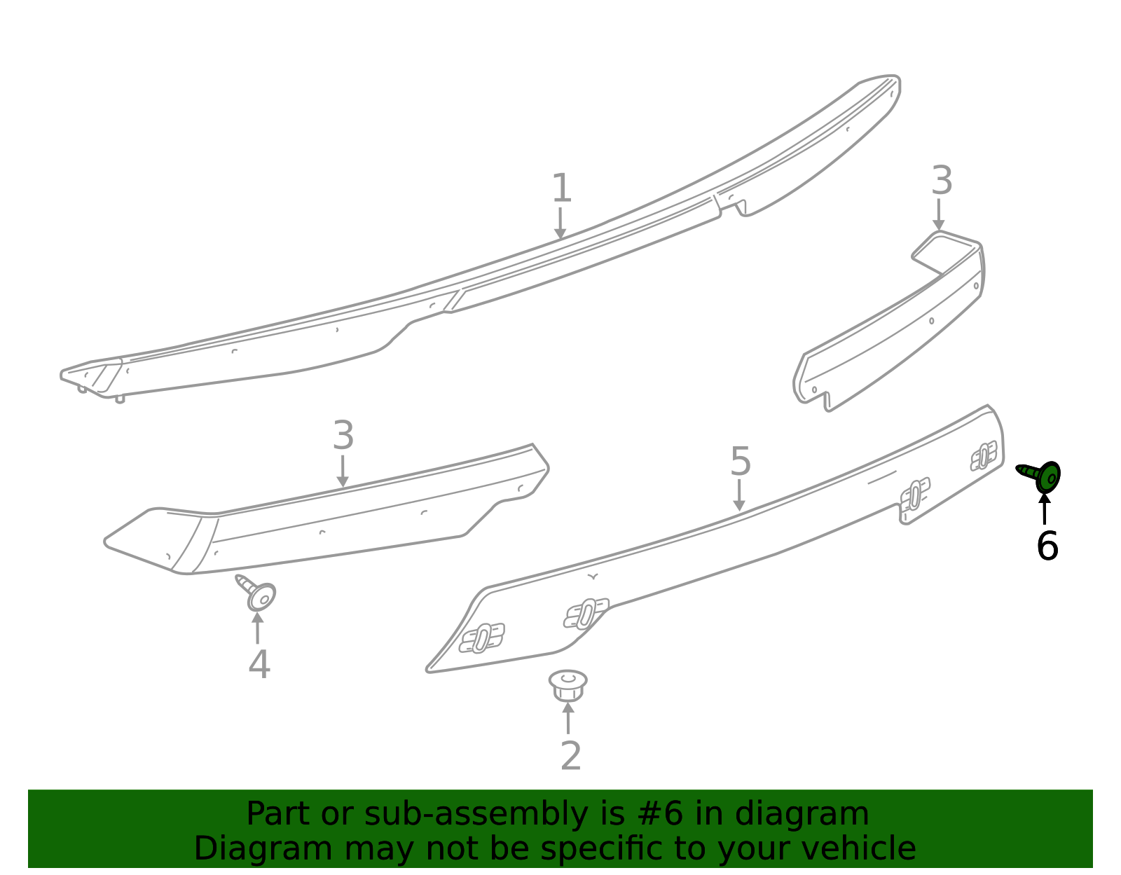2015-2019 Chevrolet Corvette Spoiler Center Bolt 23155297 | Capital ...