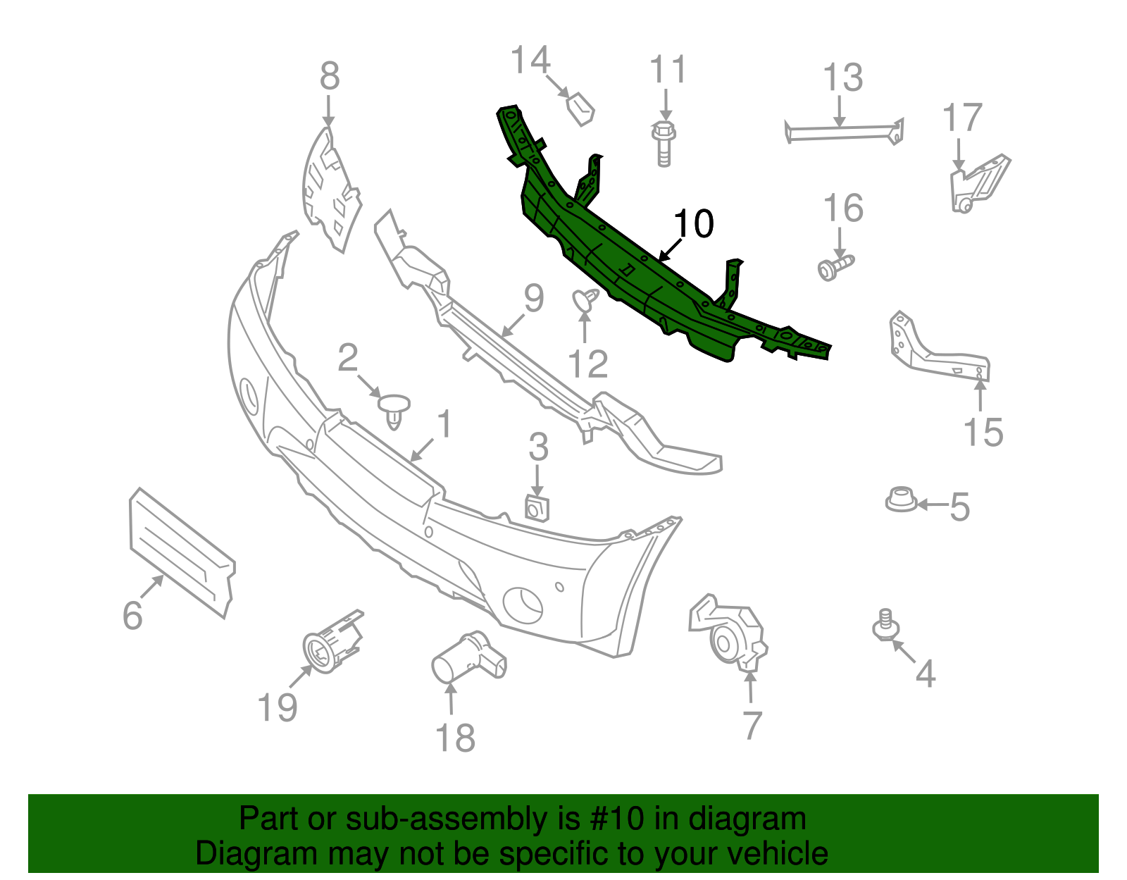 62290-ZQ00A - Reinforcement 2008-2015 Nissan Armada | Group 1 Auto Parts