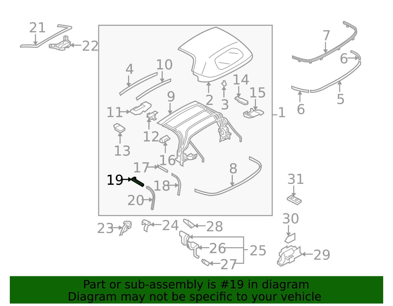 ne51r1411e - Mazda Front Weather-Strip 2006-2015 Mazda MX-5 Miata ...