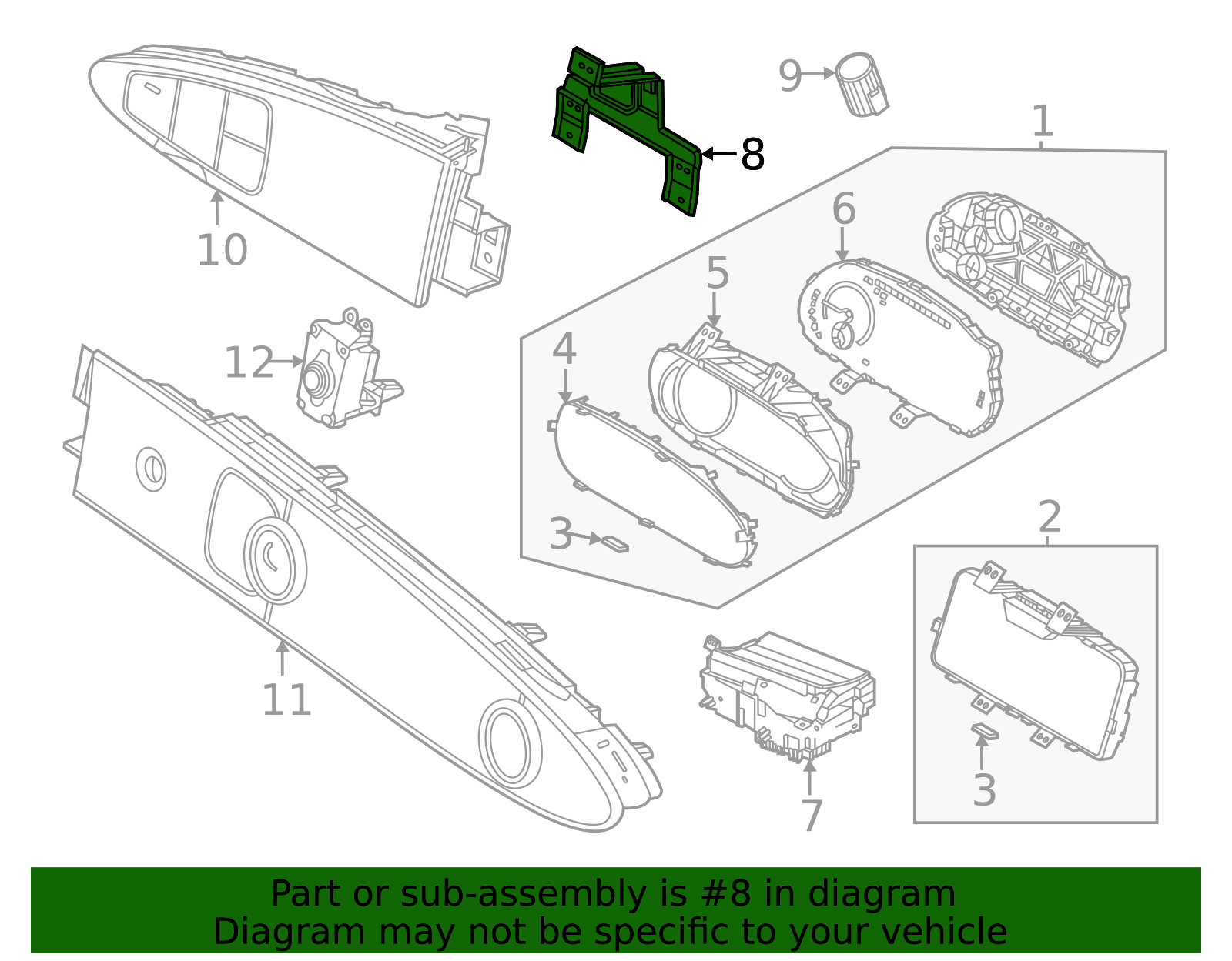 Hyundai - 84776-AR000 - Head-Up Display Bracket - 2022-2025 Genesis ...