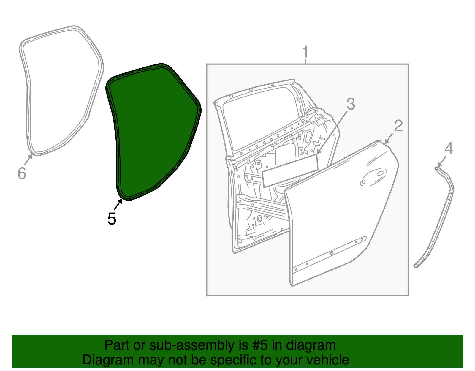 2017-2019 Buick LaCrosse Door Weather-Strip 22973972 | Courtesy Parts