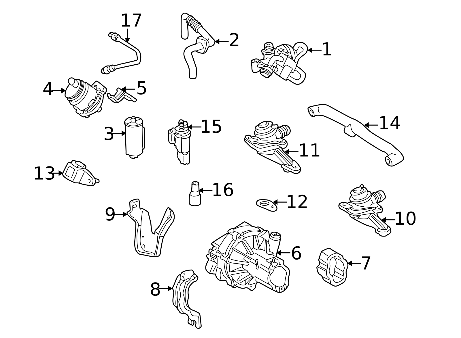 112-238-00-82 - Hose Mercedes-Benz USA Parts