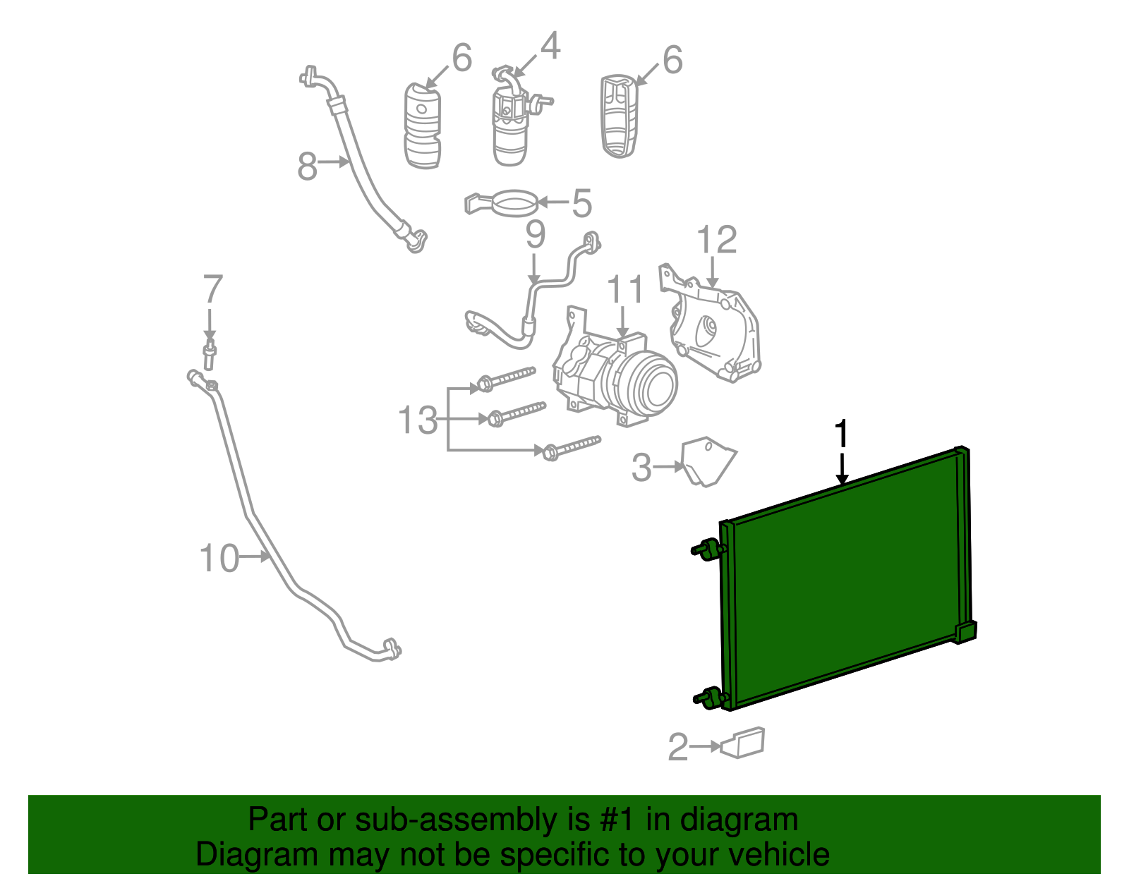 1999-2014 GM Air Conditioning Condenser 20913751 | OEM Parts Online