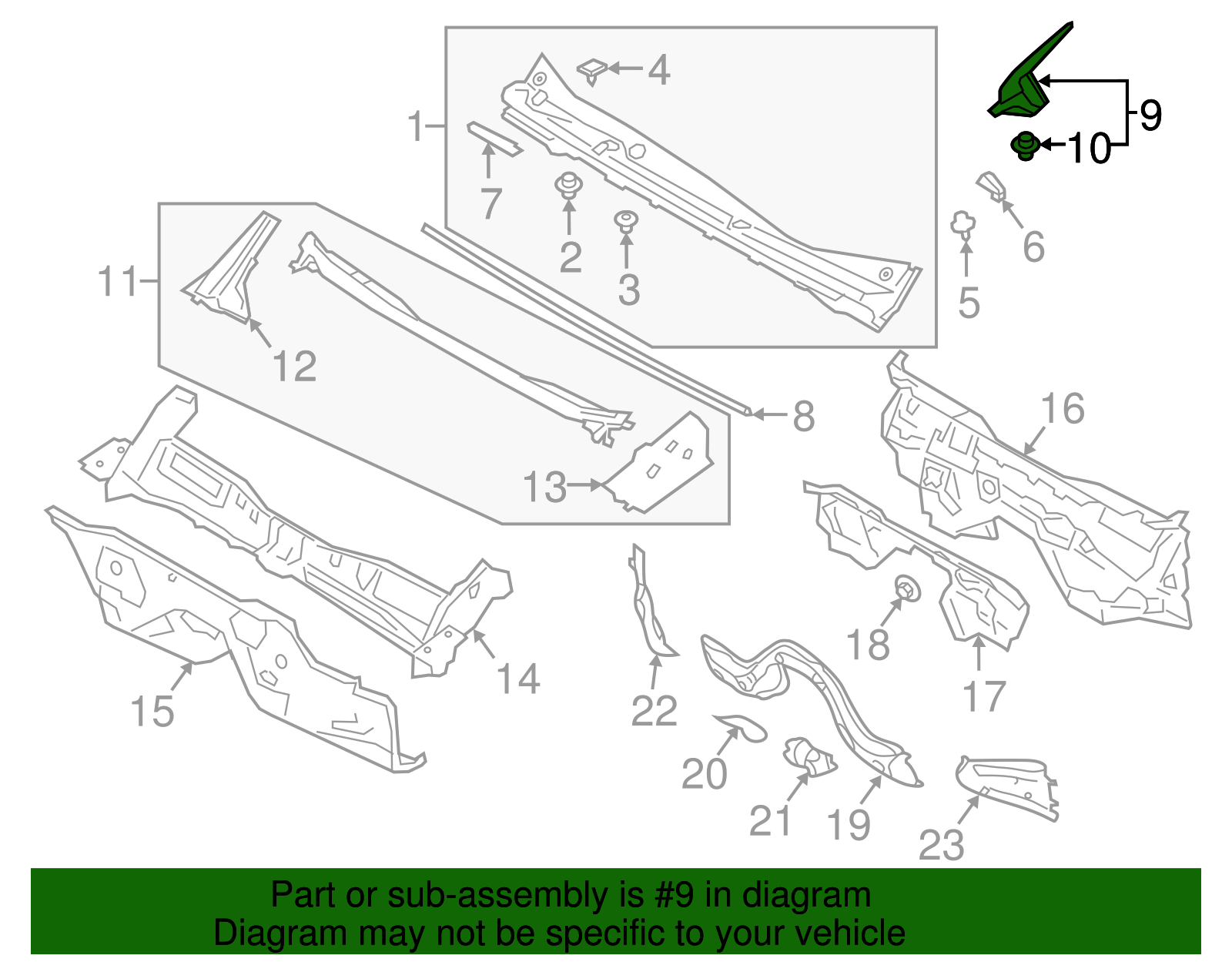 2017-2023 Subaru Impreza Side Panel 91423FL01A | Subaru Parts Guys