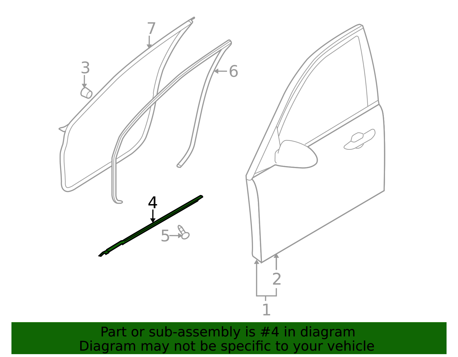 2004-2009 Kia Amanti Belt Weather-Strip 82220-3F000 | QuirkParts