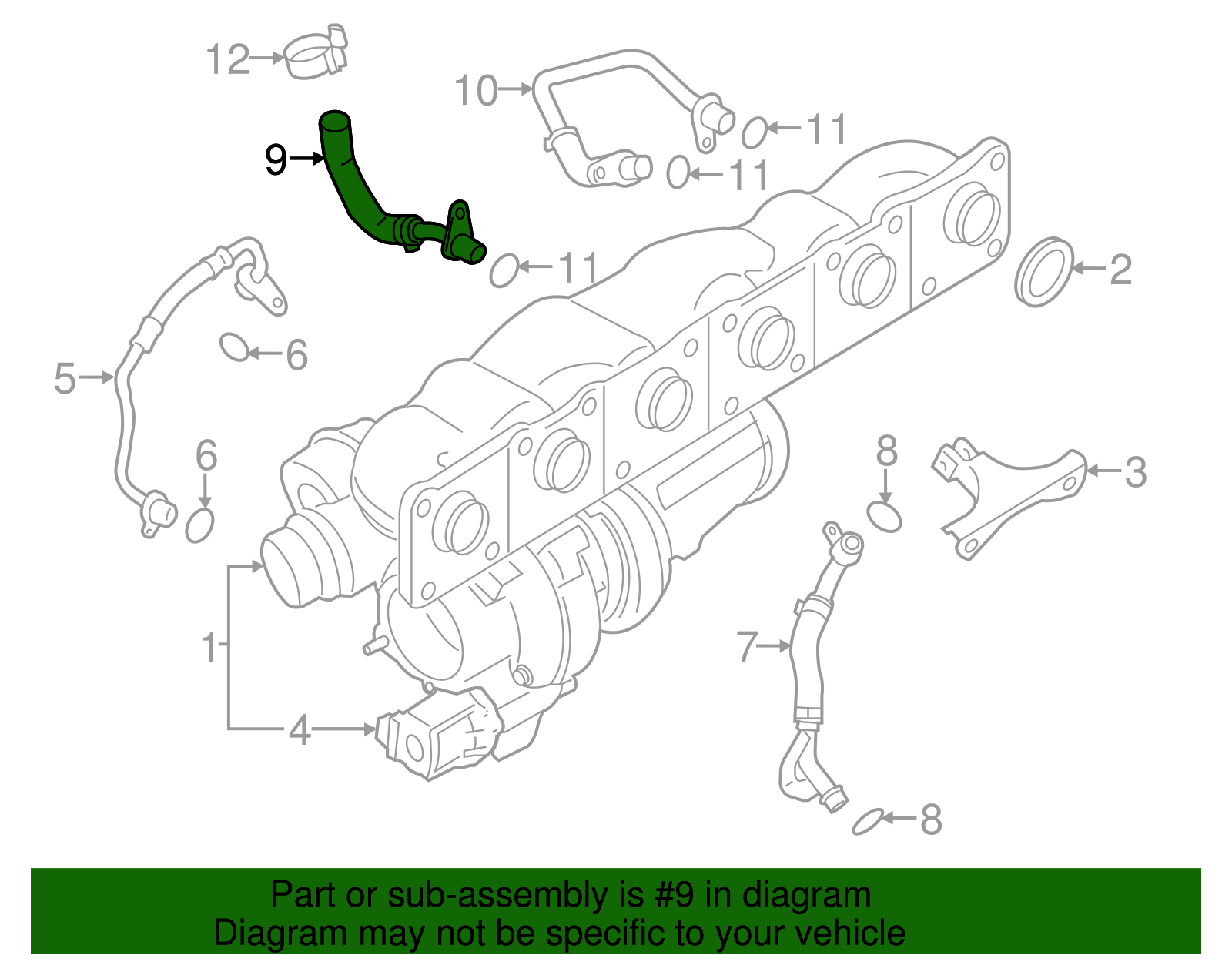11537583900 - 2011-2016 BMW Water Pipe (11-53-7-583-900) | BMW of South ...