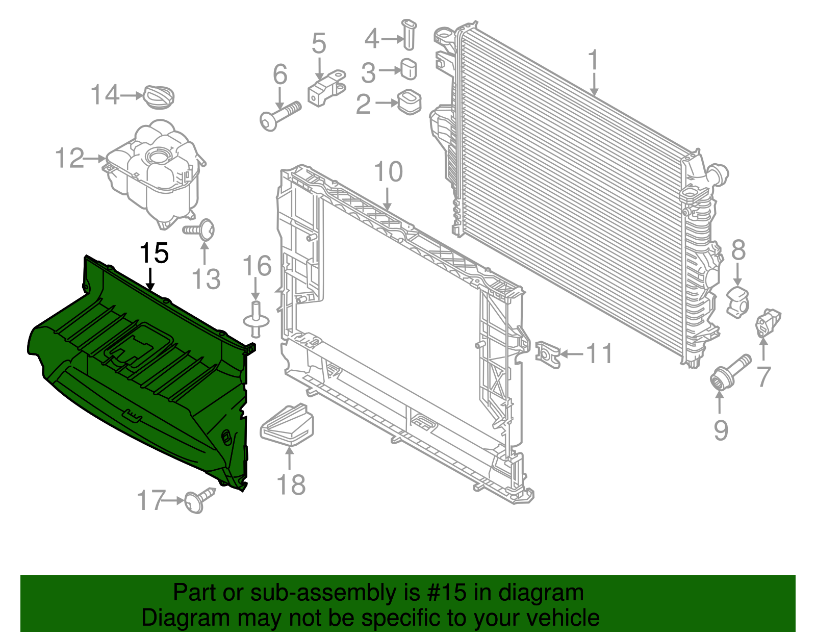 2011-2014 Porsche Cayenne Center Duct 958-575-323-50 | Sunset Porsche Parts
