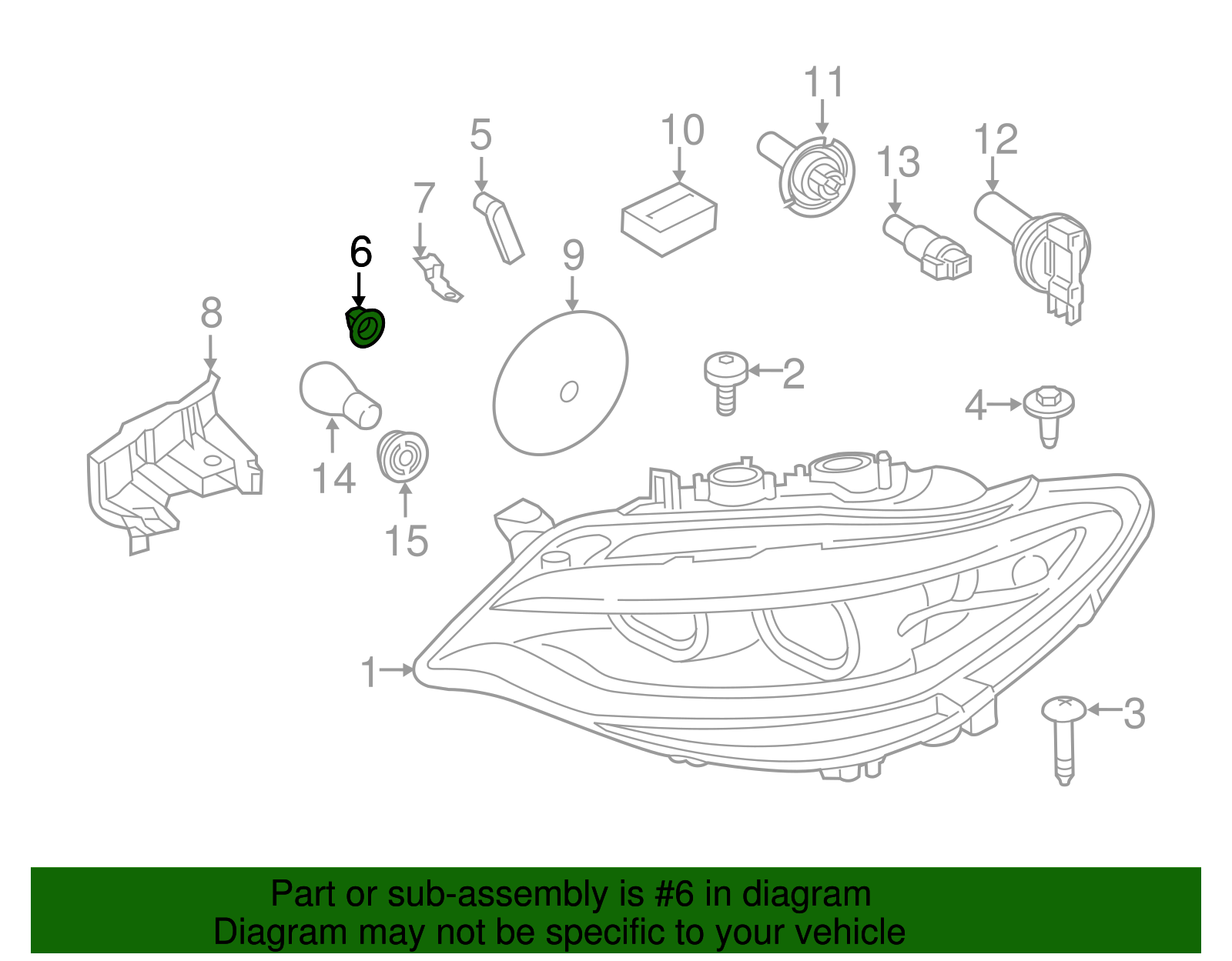 63-11-7-388-918 - Headlamp Assembly Retainer - 2014-2017 BMW | Buy BMW ...