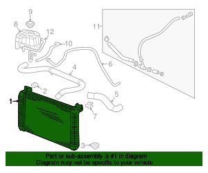 1999-2014 gm Radiator 22840116 | Applegate Chevrolet Parts