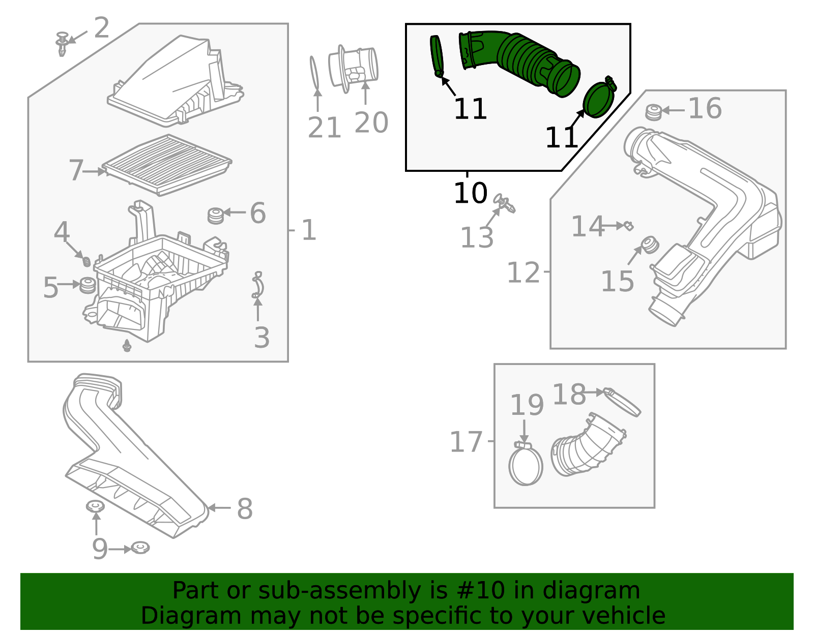 Hyundai - 28138-L5100 - Intake Hose - 2020-2025 Hyundai Sonata | OEM ...