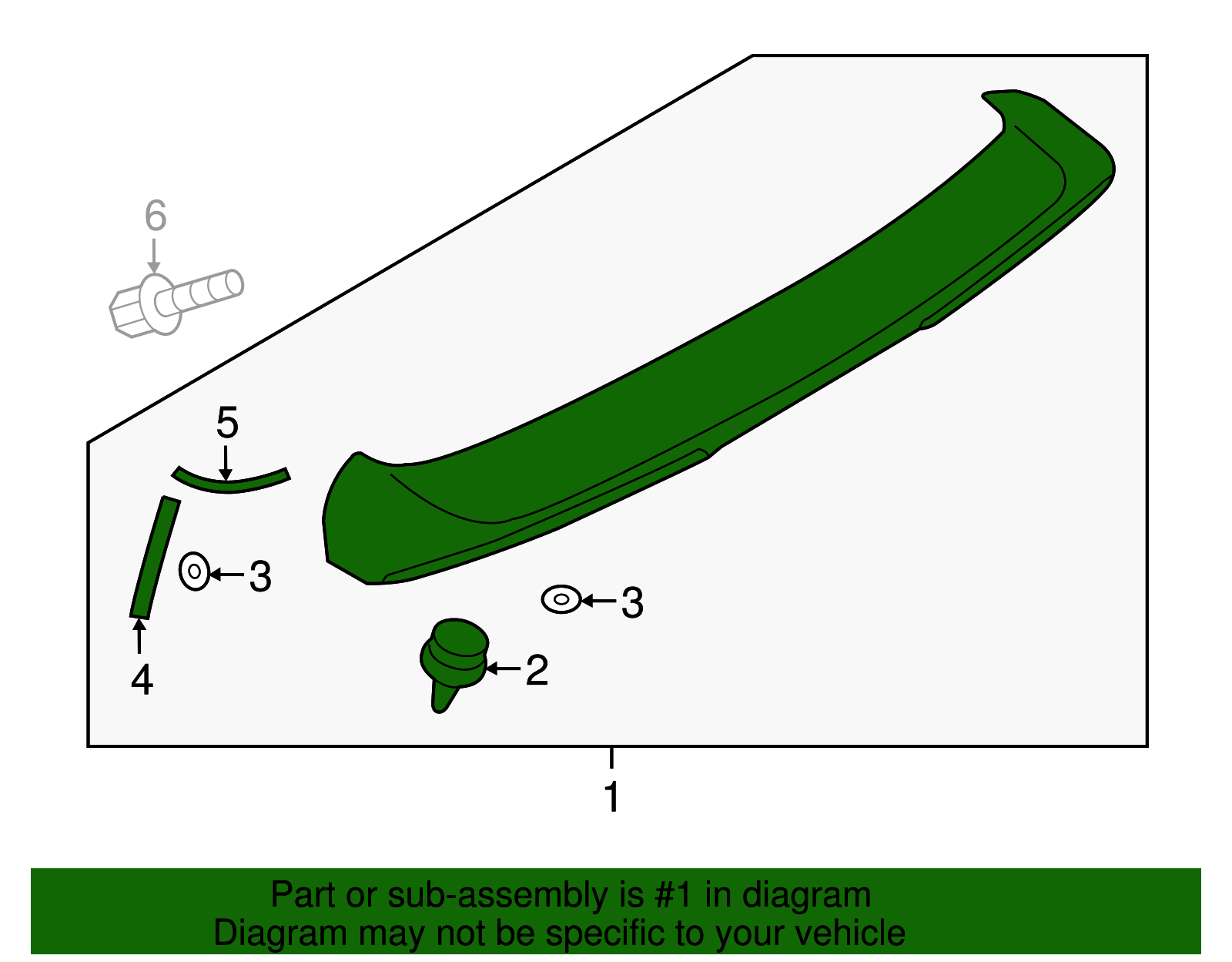 2020-2024 Mitsubishi Outlander Sport Spoiler Assembly 6515A383YC ...