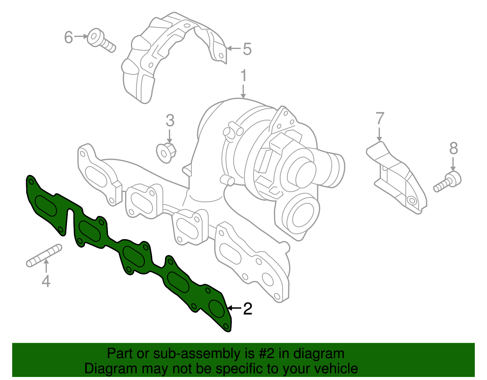 04L-253-039-B - Manifold Gasket 2015-2016 Audi A3 | Audi OEM Parts