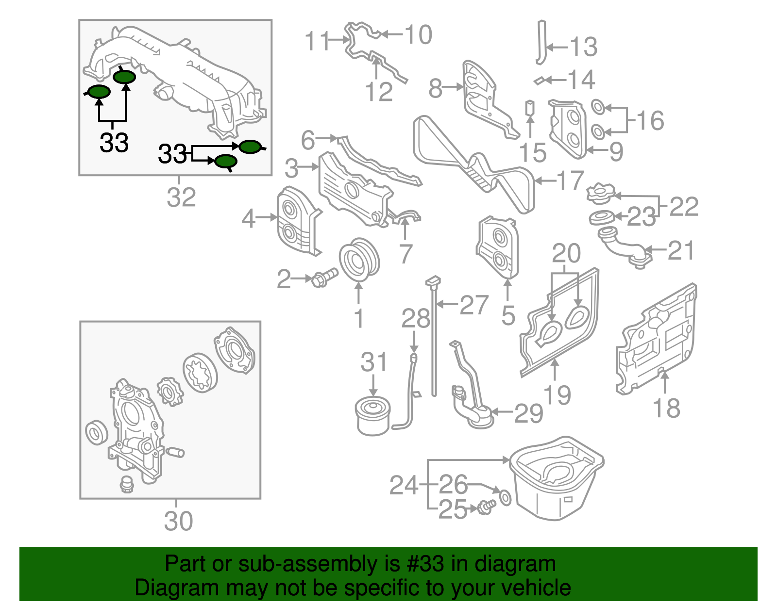 2002-2021 Subaru Manifold Gasket 14035AA421 | Subaru Parts Store