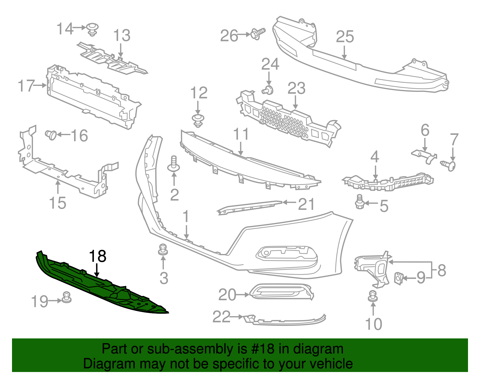 2018-2020 Honda Accord Lower Cover 71310-TWA-A50 | Honda Factory Parts