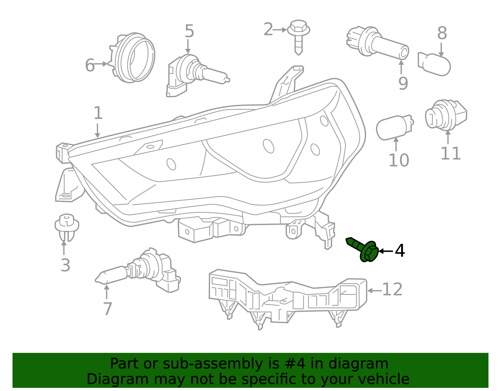 2010-2025 Toyota Headlamp Bolt 90105-A0285 | Toyota Parts Center