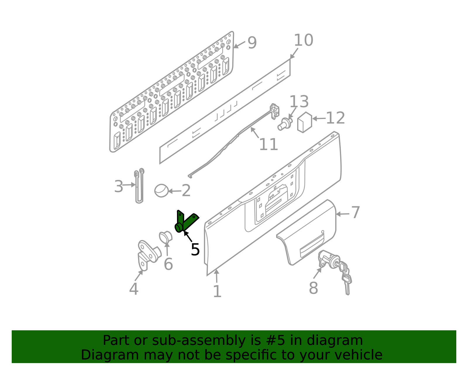 93481-EA805 - High-Quality Tailgate Hinge for AutoNation Parts