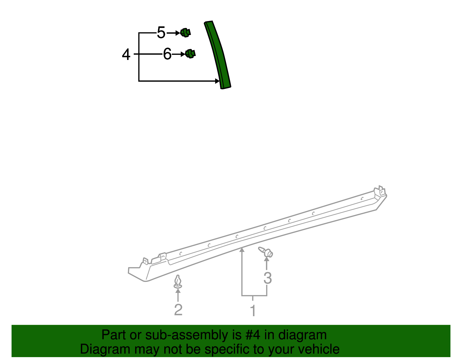 1997-2001 Lexus ES300 Pillar Molding 75506-33010 | OEM Parts Online