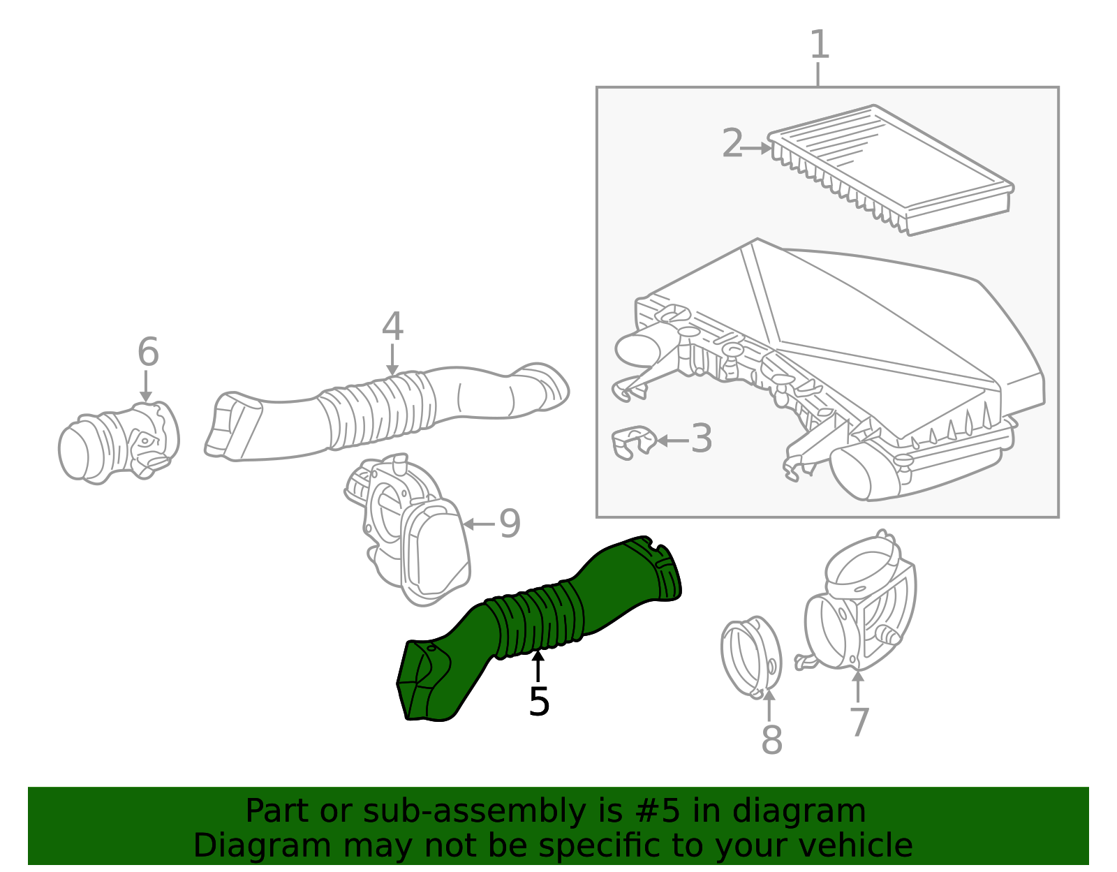 113-094-06-82 - Intake Hose 1999-2002 Mercedes-Benz E 55 AMG ...