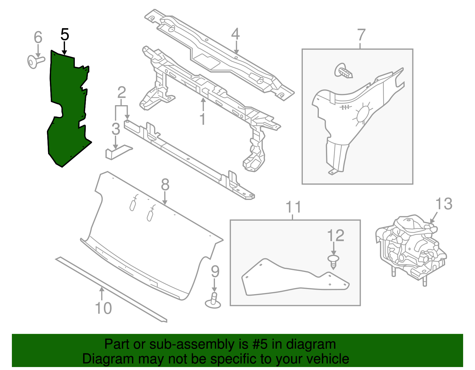 Genuine OEM Ford Part - Side Shield AL3Z-8310-A | Genuine OEM Ford ...