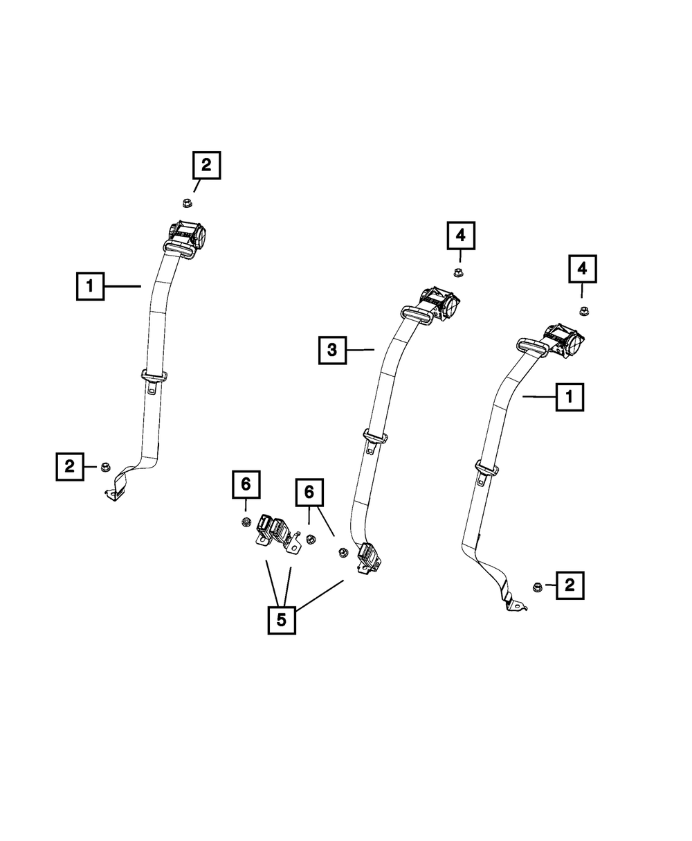 1VA69DX9AE - Retractor Seat Belt 2015-2017 Chrysler 200 | The Official ...