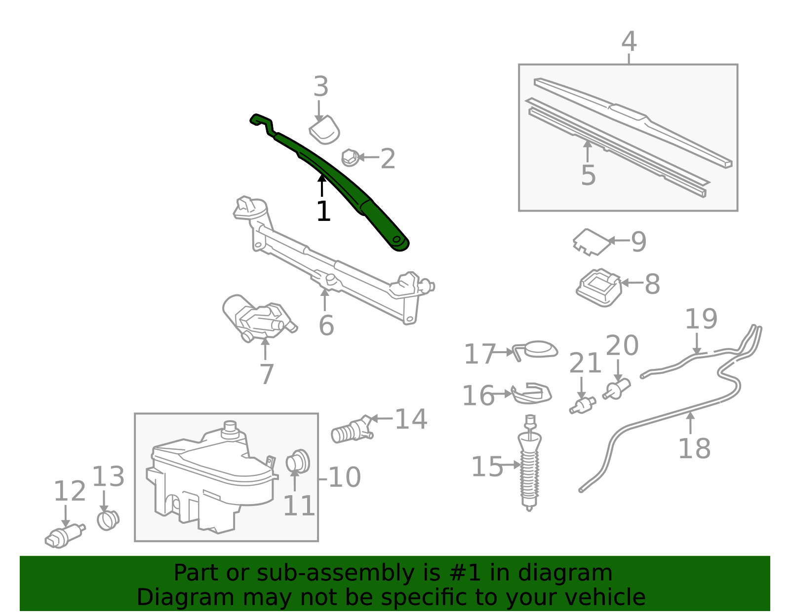 85221-53080 - High-Quality Windshield Wiper Arm for 2006-2015 Lexus ...