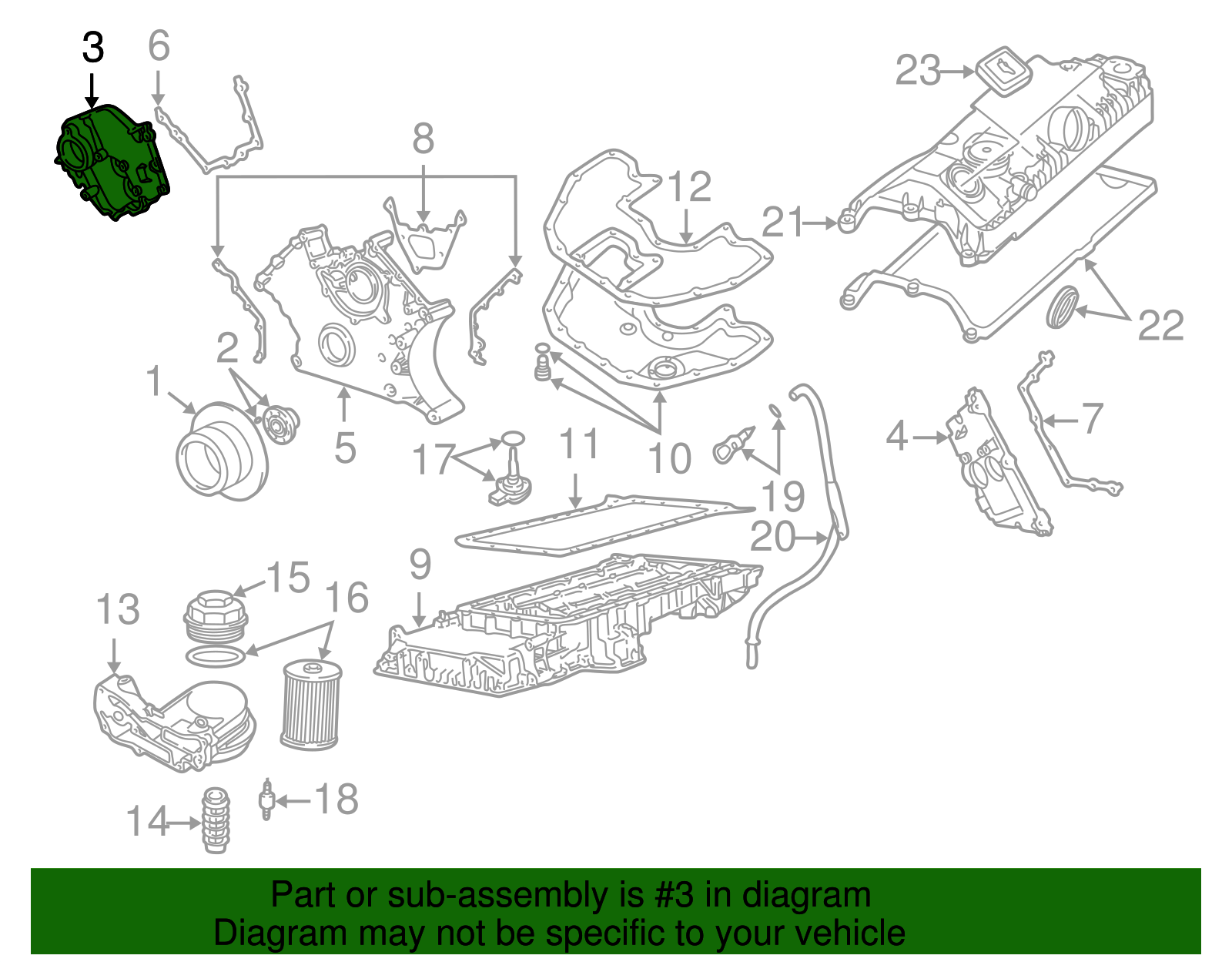 11147506419 - 2002-2010 BMW Upper Timing Cover (11-14-7-506-419) | BMW ...