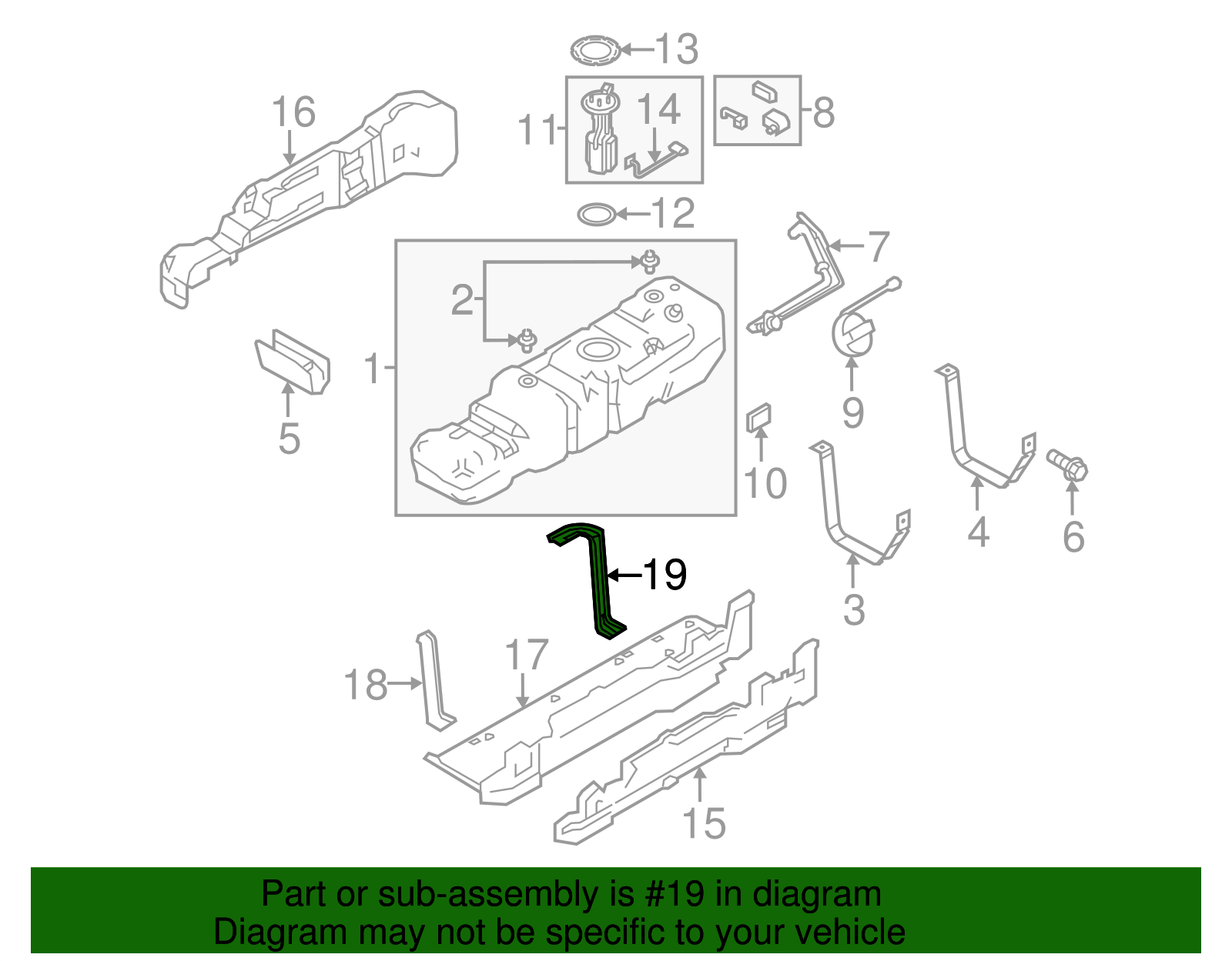 2011-2016 Ford Fuel Tank Skid Plate Bracket BC3Z-9046-D | Ford OEM ...