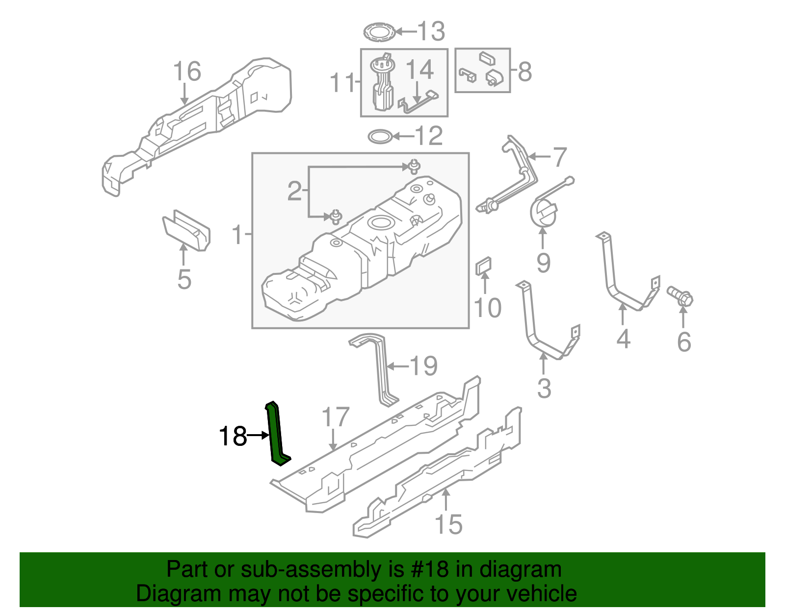 Ford Dealership 2011-2016 Ford Fuel Tank Skid Plate Bracket BC3Z-9046-B ...