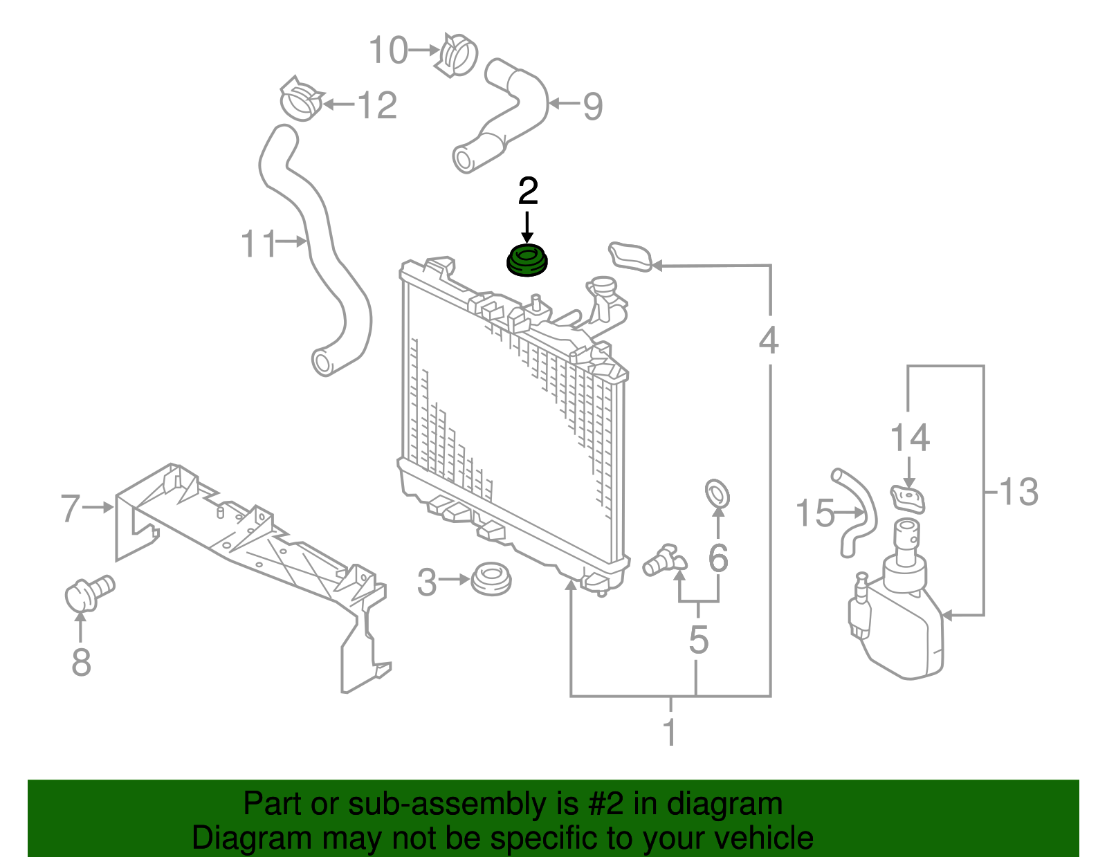 2014-2024 Mitsubishi Radiator Upper Insulator 1351A054 | Mitsubishi ...