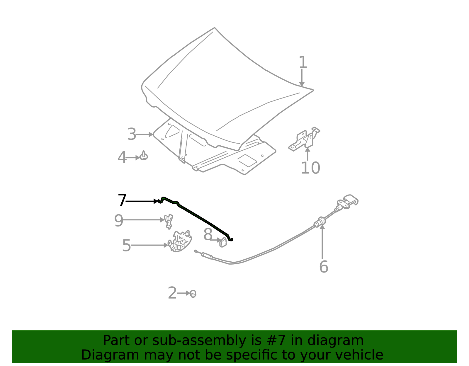 65771-8J010 - Hood / Trunk Prop Rod 2002-2006 Nissan Altima | Official ...